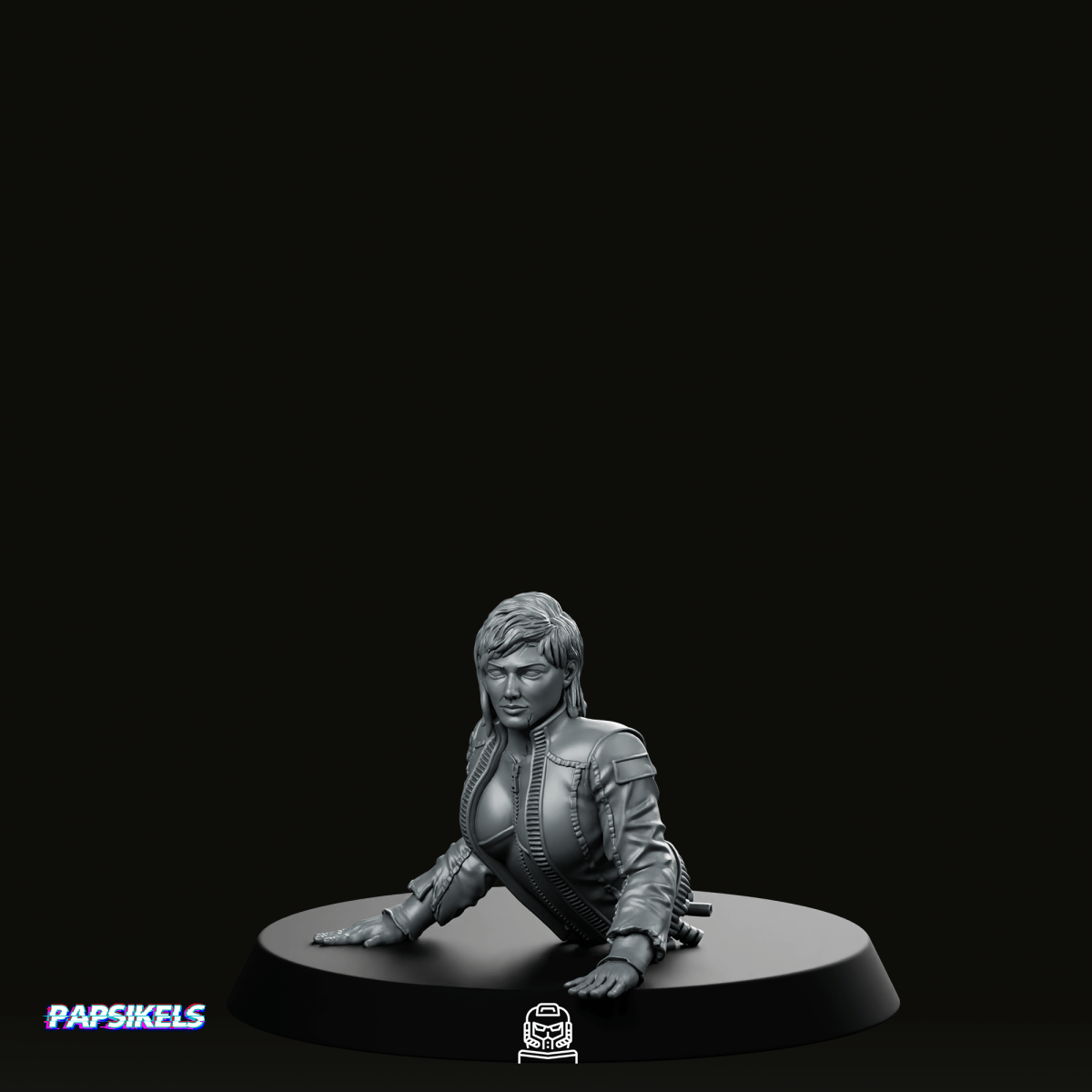 Synthetic Skull Hunter Companion Miniature - We Print Miniatures