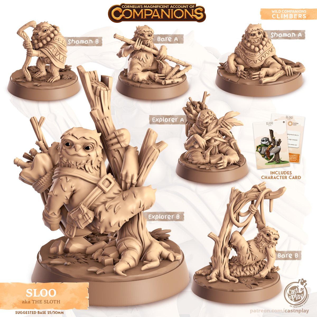 Sloth Miniatures - We Print Miniatures