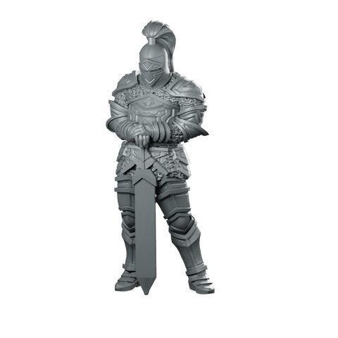 Knight Aaron Armoured Greatsword DnD Hero | We Print Miniatures