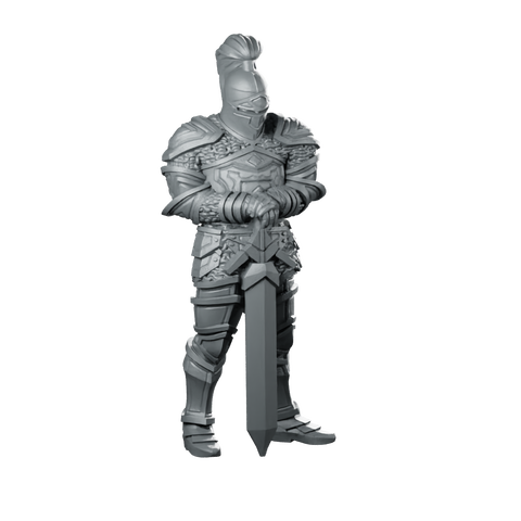 Knight Aaron Armoured Greatsword DnD Hero | We Print Miniatures