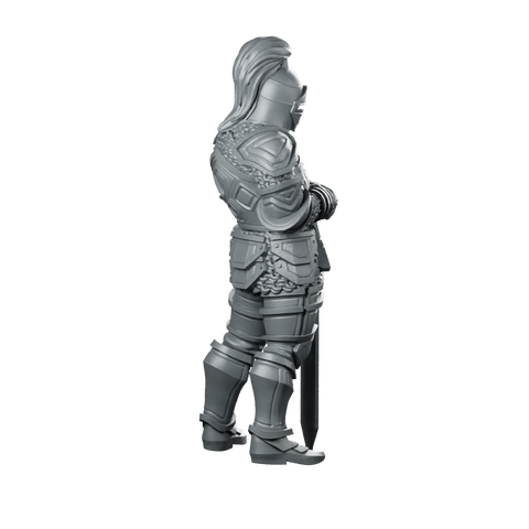 Knight Aaron Armoured Greatsword DnD Hero | We Print Miniatures