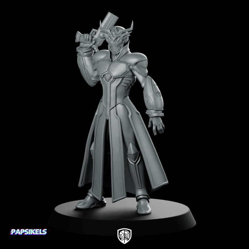 Alphas Kouga Sci-Fi Armored Pistol Hero | We Print Miniatures