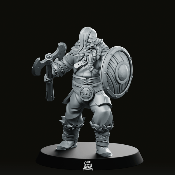 Axe and Shield Viking Miniature Fantasy by CastNPlay – We Print Miniatures