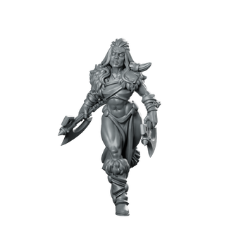 Female Barbarian with Axes Fantasy Miniature Fantasy by Vae Victus ...