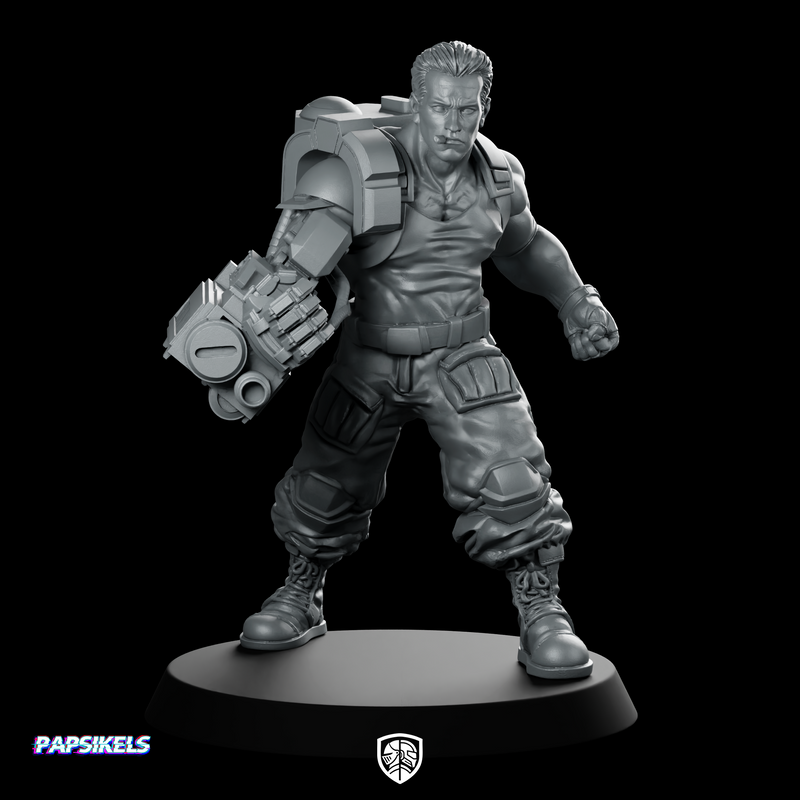 Barry Mcguffin IronFist Soldier Sci-Fi Bionic Hero | We Print Miniatures