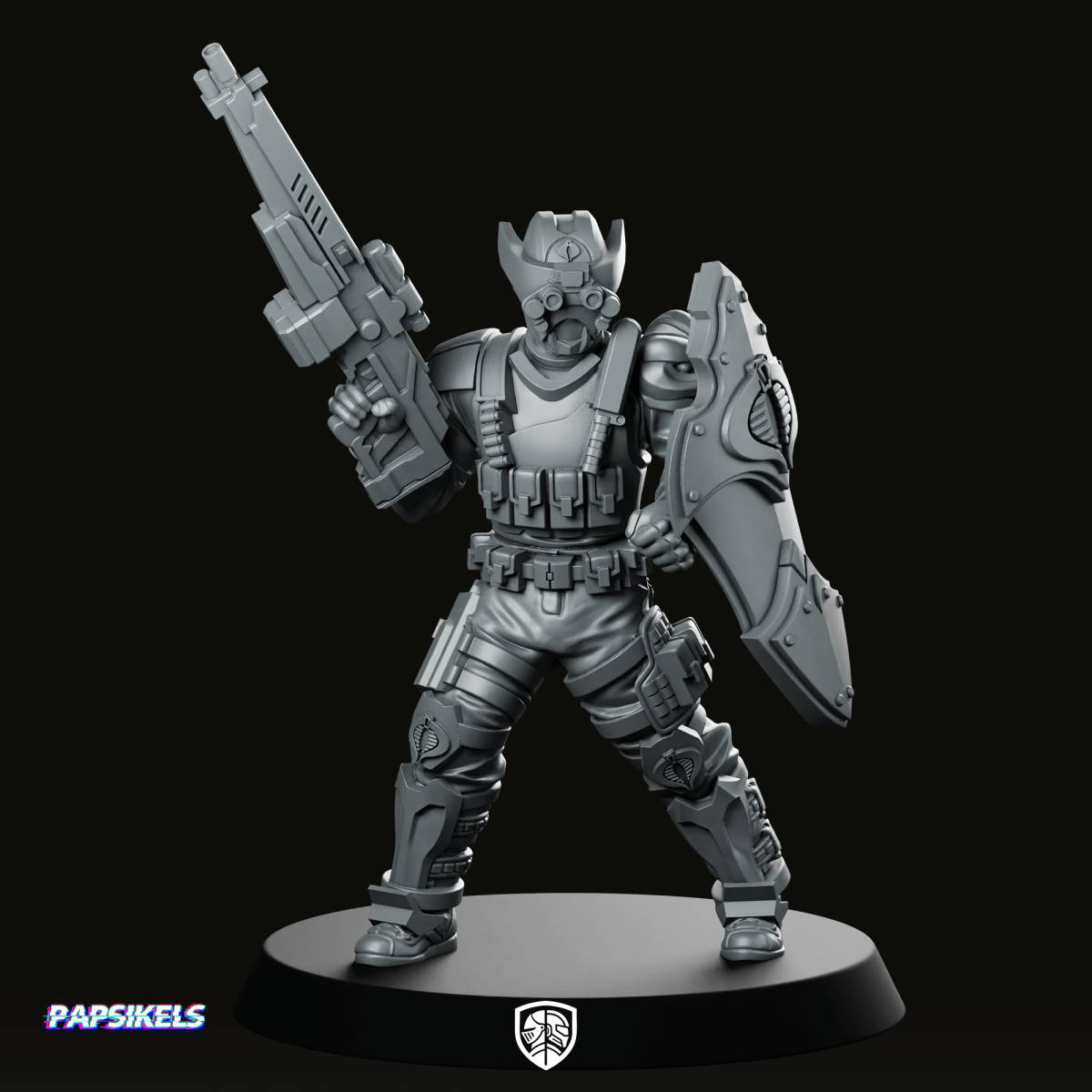 Cobra Alley Viper Trooper 8 Miniature Sci-Fi Shield - We Print Miniatures