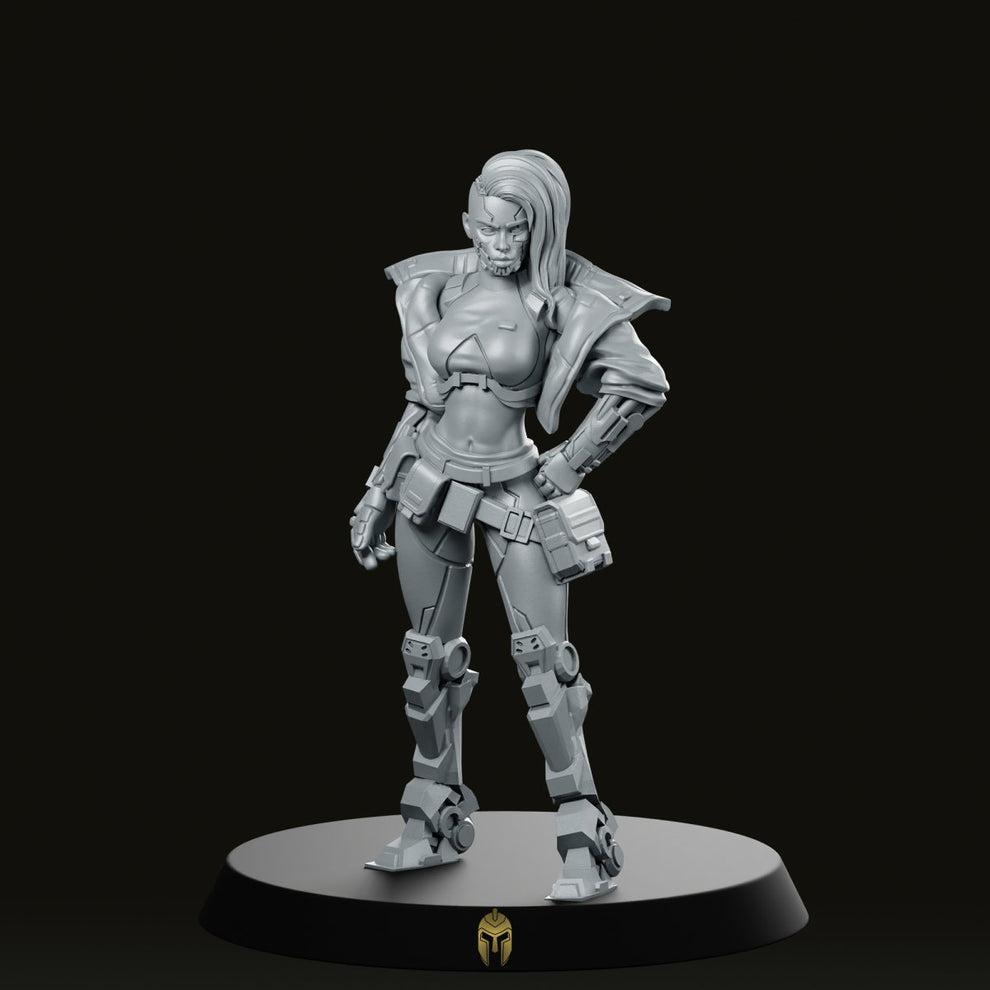 Debra Warren 01 Cyberpunk Miniature Science Fiction by Unit9 – We Print Miniatures
