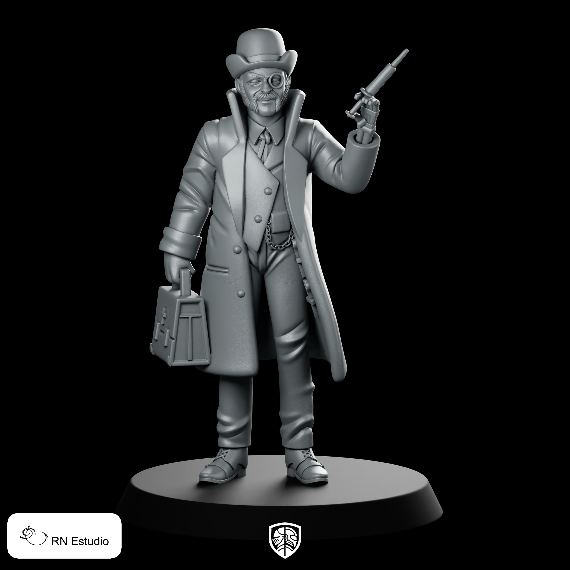 Dr Wincey Cowboy Creepy Doctor Miniature | We Print Miniatures