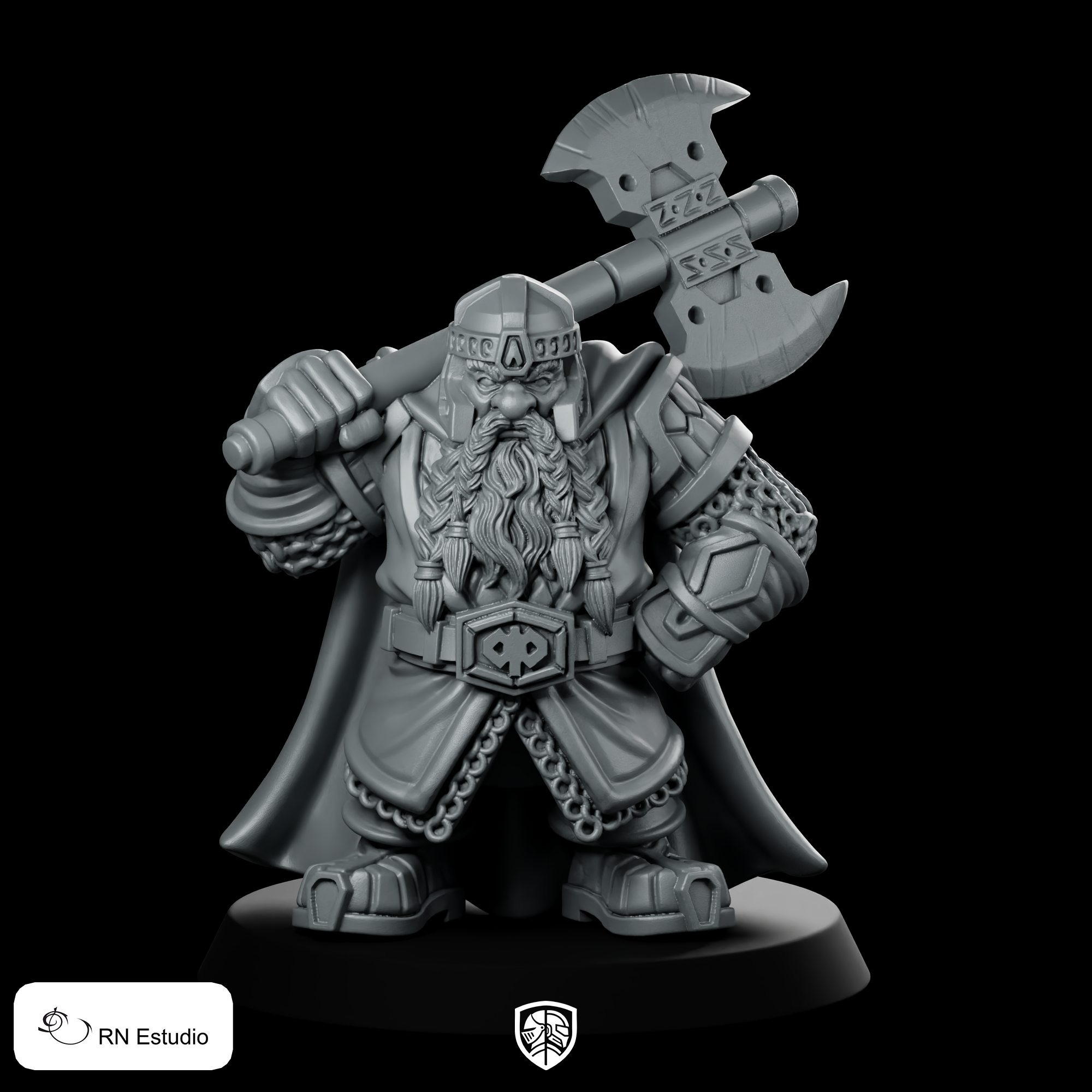 Dwarf Uddir LOTR Thunderaxe Norse Hero | We Print Miniatures