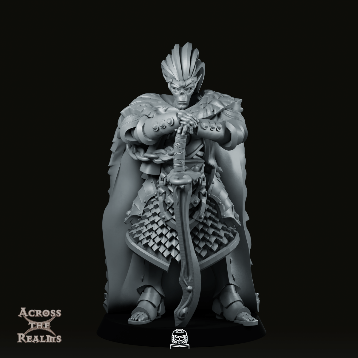 Gith Knight Fur Cloak Miniature Science Fiction by Across The Realms ...
