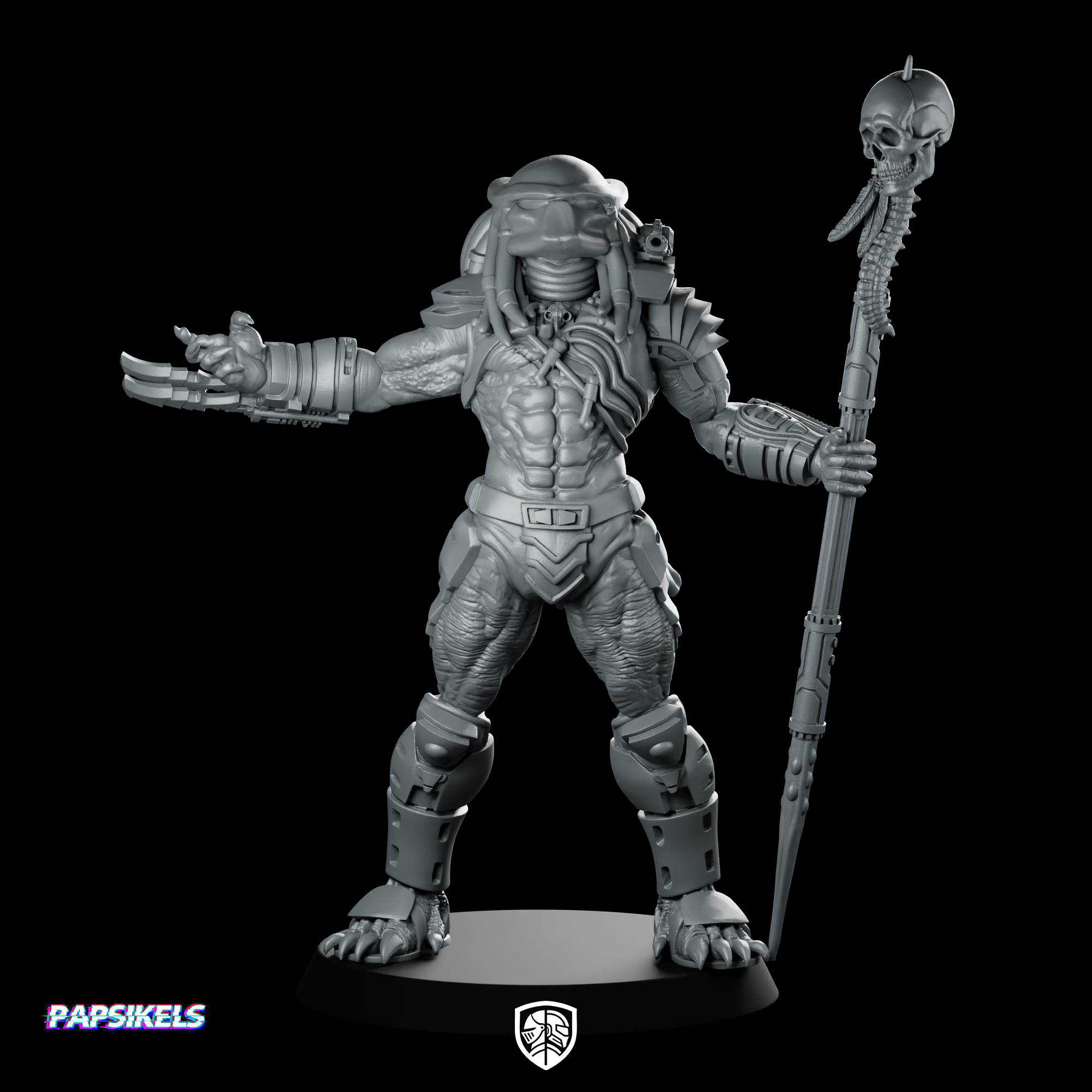 Glory Skull Hunter Sci-Fi Alien Champion | We Print Miniatures