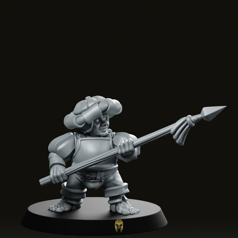 Halfling Elite Four Armored Spearman Fantasy Miniature | We Print ...