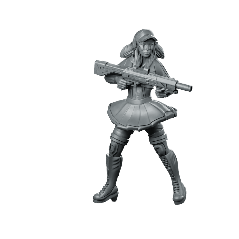 Hana Siren Mitsu Cyberpunk Gunfighter Sci-Fi Miniature | We Print ...