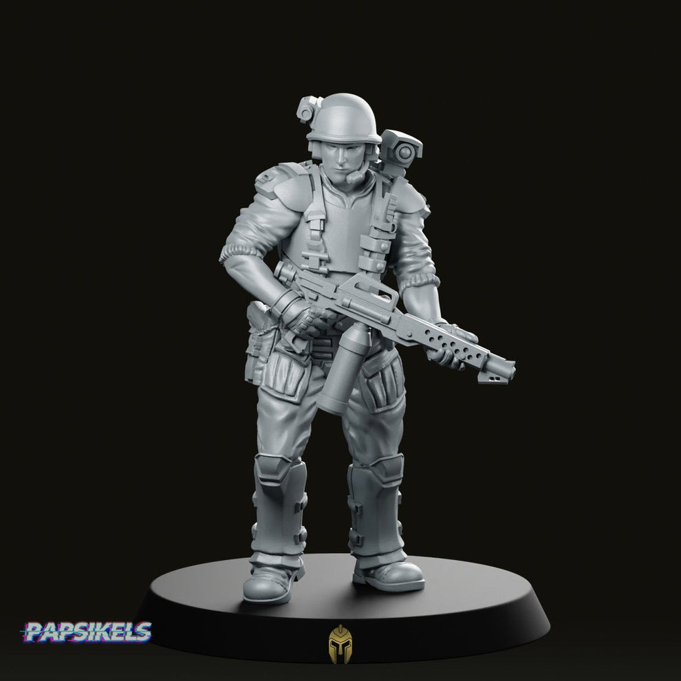 Human Colonial Marine Pvt Lance Lyles Miniature Science Fiction by ...