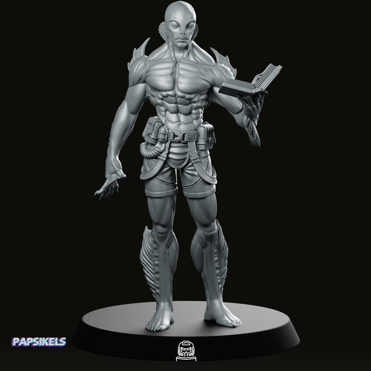Humanoid Amphibious Man 2 Miniature Science Fiction by Papsikels ...