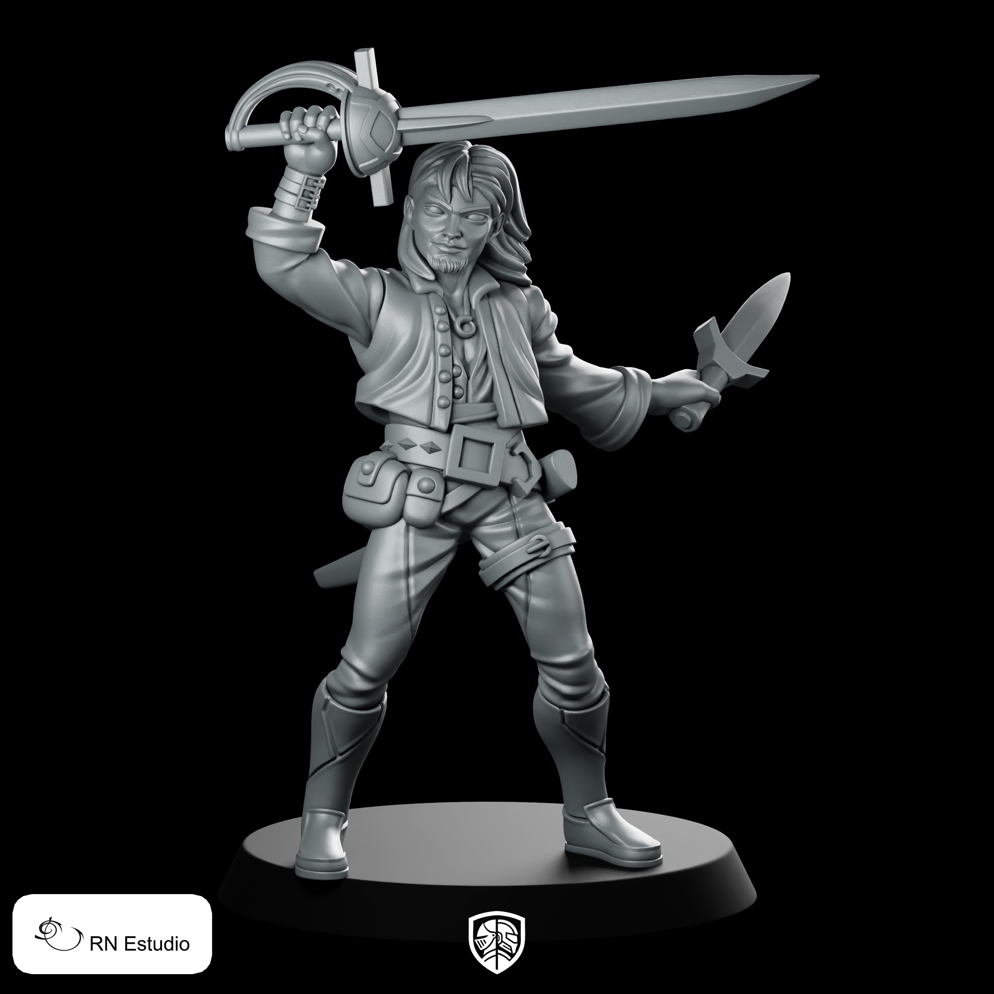 Kuki Cafetal Pirate Swashbuckling Swordfighter Hero | We Print Miniatures