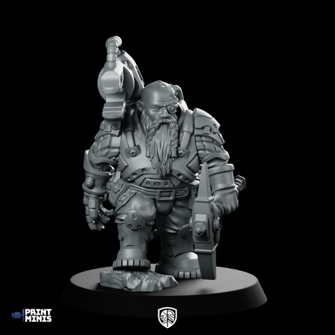 Lachlan Cladhaich Prospector Sci-Fi Dwarf Miner | We Print Miniatures