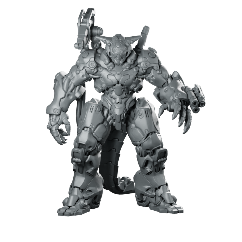 Lord Asharnel Cyborg Demon Boss Armoured Sci-Fi | We Print Miniatures