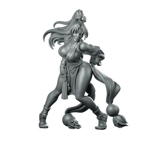 Mai Shiranui Female Ninja Fighter Hero Miniature | We Print Miniatures