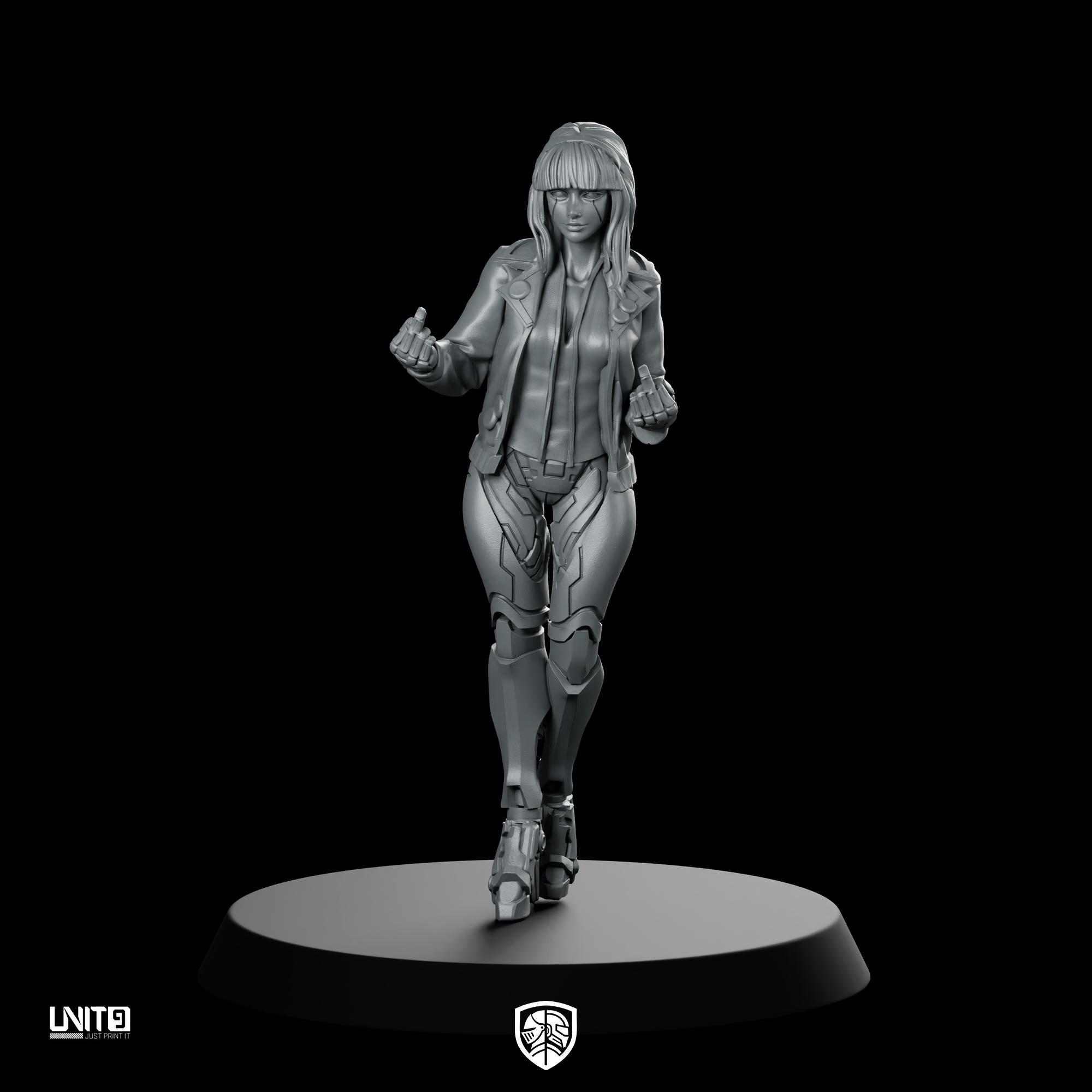 Miko 02a Cyberpunk Miniature Secret Agent Operative | We Print Miniatures