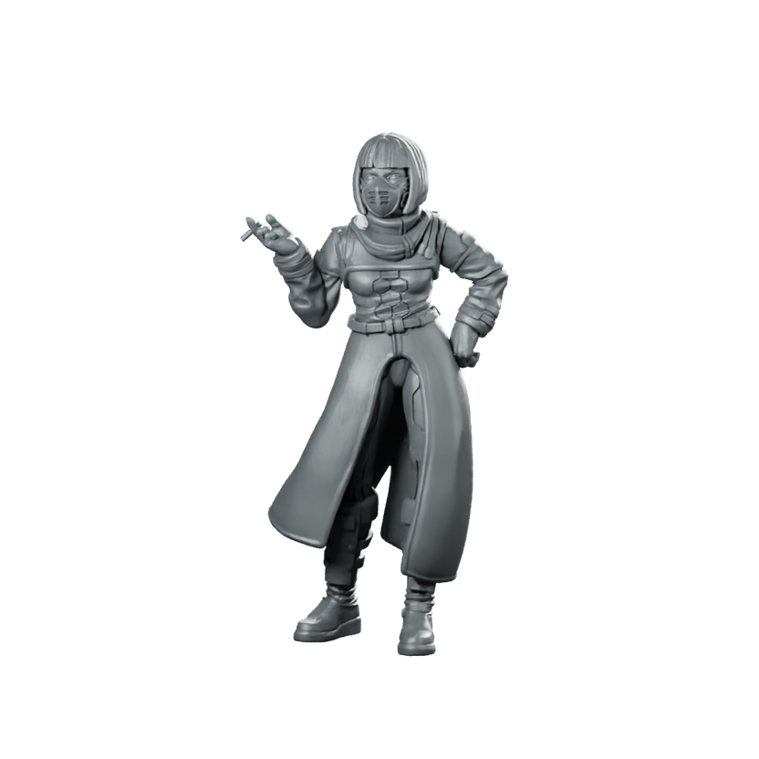 Milki Netstrider Future War 3000 Cyberpunk Miniature | We Print Miniatures