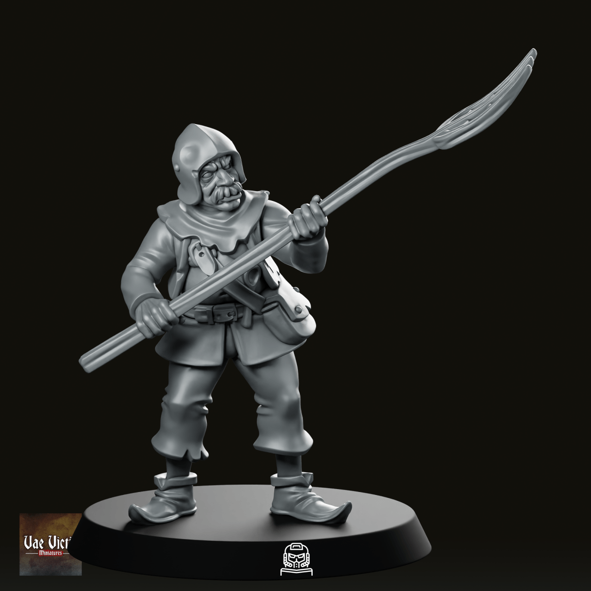 Mob 01 Miniature Armoured Veteran Halberd NPC Fantasy by Vae Victis ...