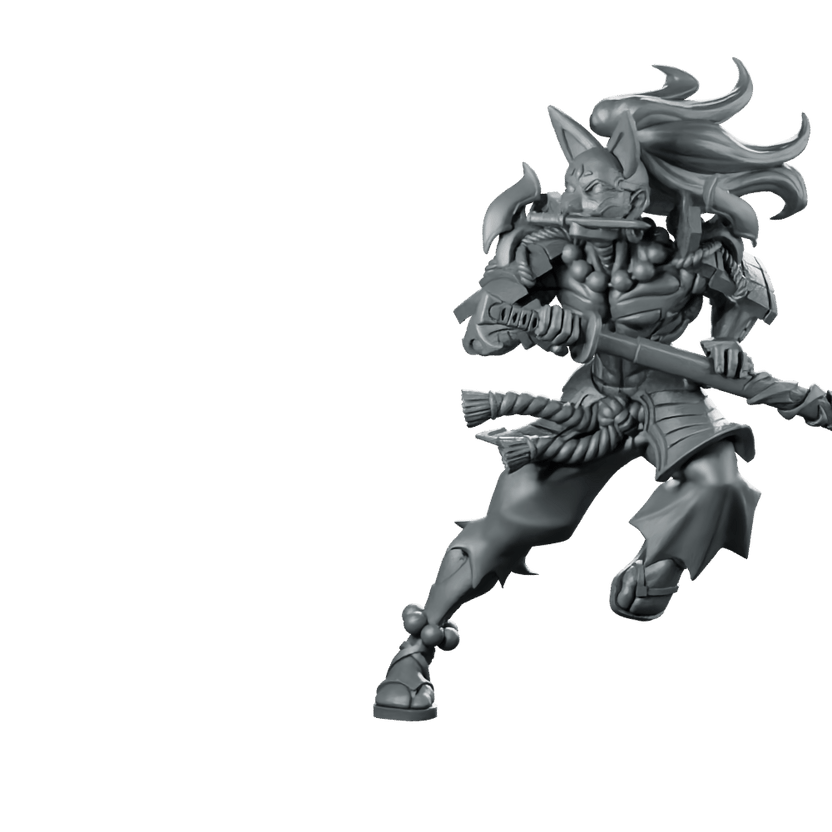 Fantasy Oni Samurai JRPG Demon Warrior | We Print Miniatures