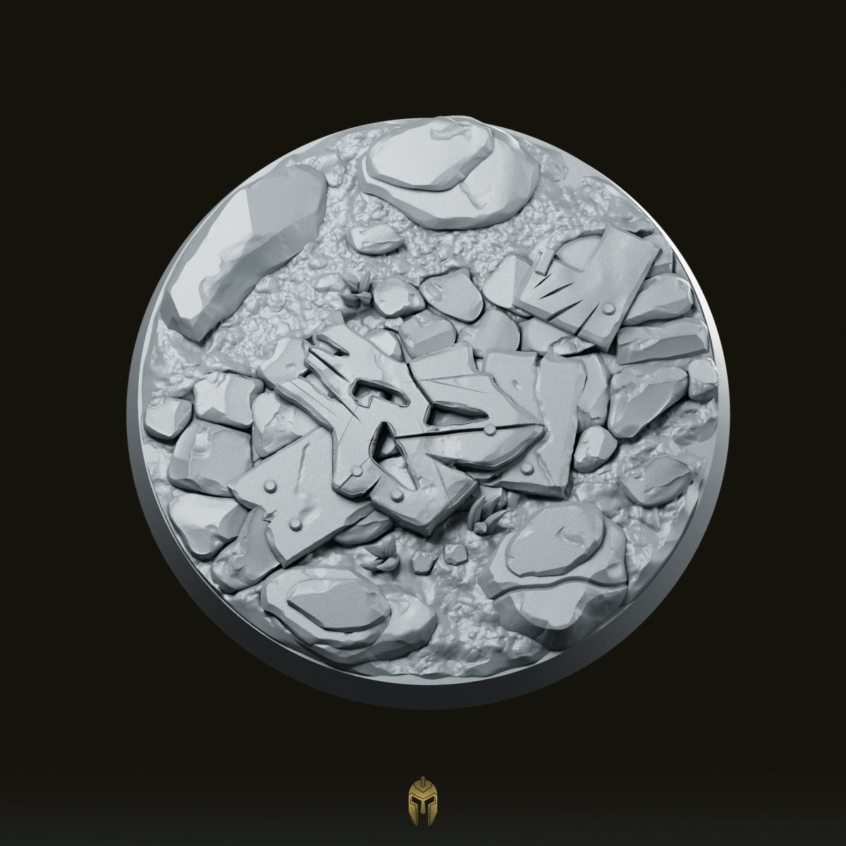 Ork Base 35mm 2 Miniature Base by CastNPlay – We Print Miniatures