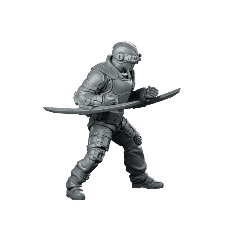 Pcpd Hypertac C Swat Unit 8 Cyberpunk Miniature | We Print Miniatures