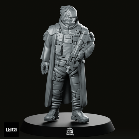 Primal Ravenware v1 Cyberpunk Operative Miniature | We Print Miniatures