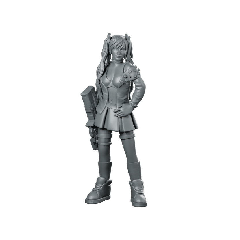 Quadro Kantos Solo Cyberpunk Female Mercenary | We Print Miniatures