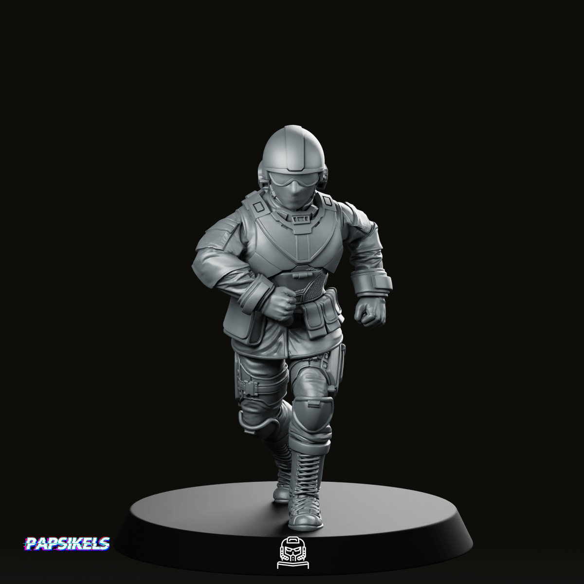 Seaf Army Corps Infantry 5 Running Trooper | We Print Miniatures