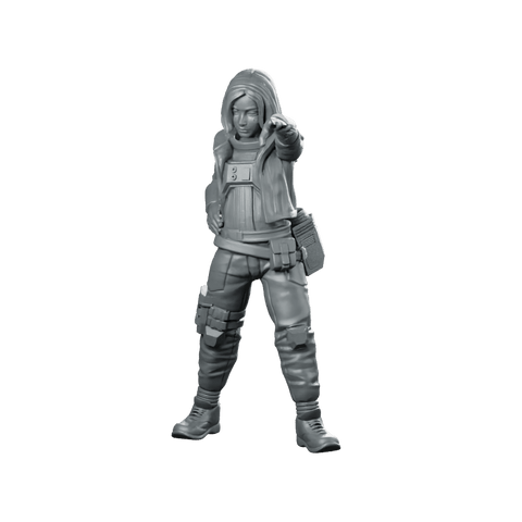 The Signal Runner v21 Cyberpunk Operative Miniature | We Print Miniatures