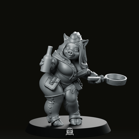 Trench Medic Pig Hero Dark Humour Fantasy Miniature | We Print Miniatures