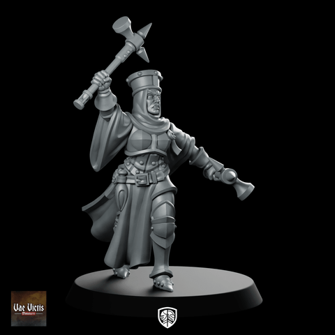 Trench Soldier Warrior Nun Fantasy Miniature Axe - We Print Miniatures