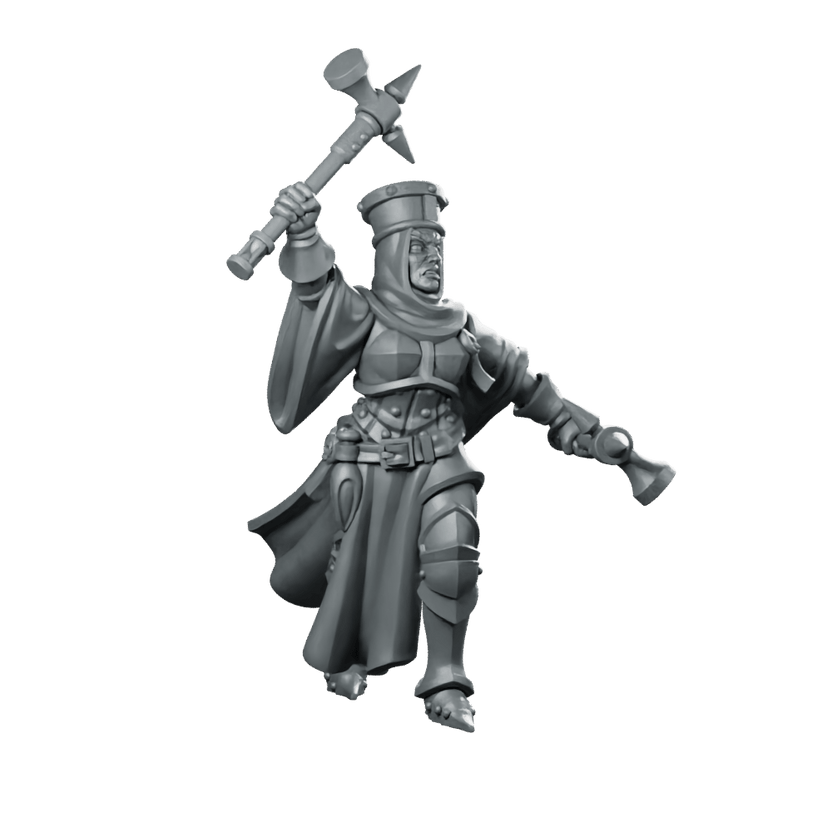 Trench Soldier Warrior Nun Fantasy Miniature Axe - We Print Miniatures