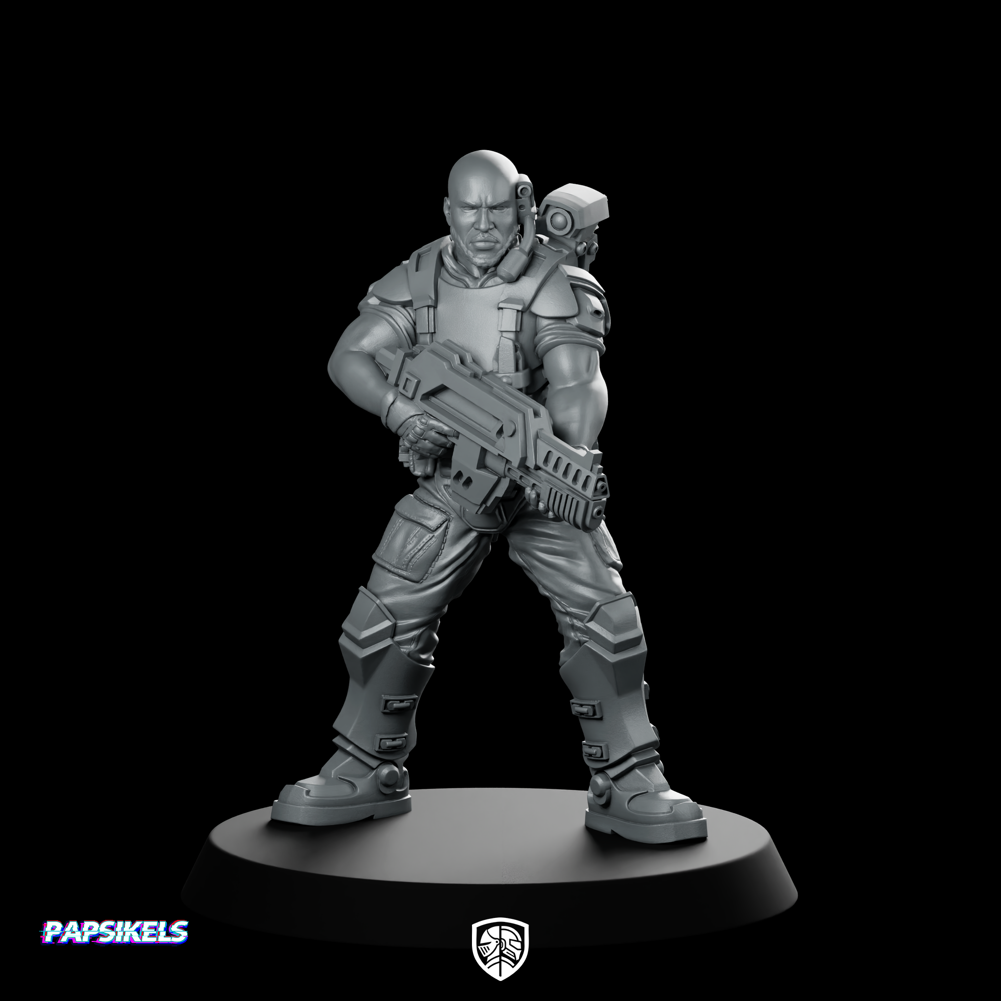 Willy Miller Scifi Soldier Quadro Kantos Miniature Blaster | We Print ...