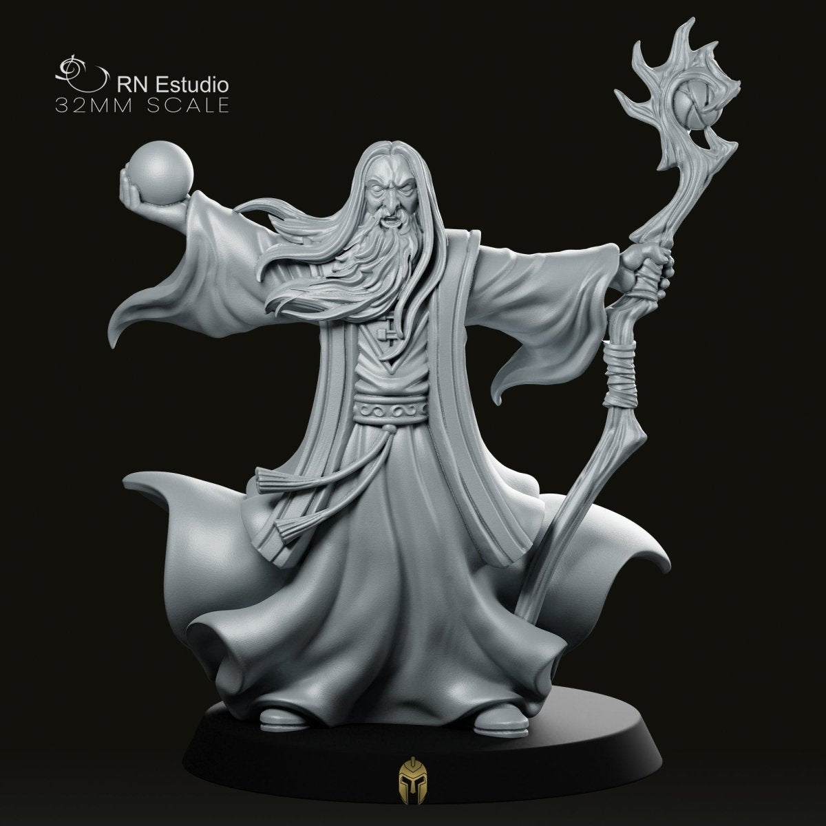 Dark Wizard Gormund Miniature Fantasy by RN Estudio – We Print Miniatures