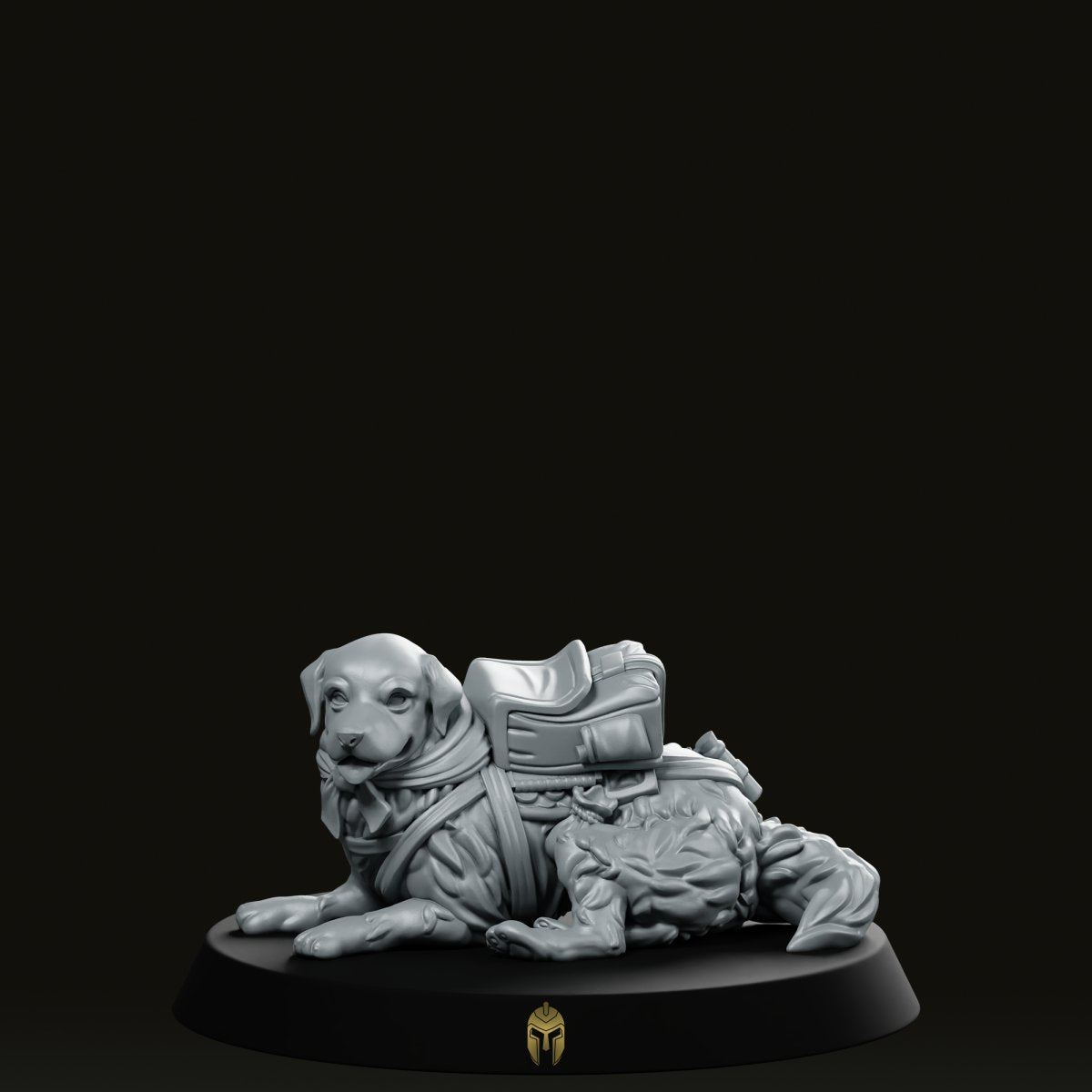 Gold Explorer B Dog Miniature Fantasy by CastNPlay – We Print Miniatures